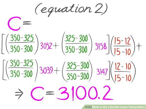 How To Do A Double Linear Interpolation With Pictures Wikihow