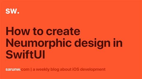 How To Create Neumorphic Design In Swiftui Swift