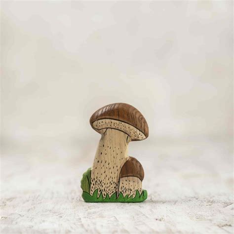Wooden Birch Mushroom Toy A Delightful Nature Inspired Toy For