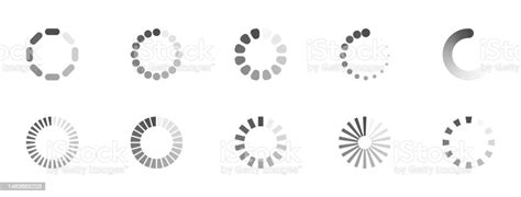 다운로드 기호 세트 로드 아이콘 세트 로드 시스템 데이터 로드 로딩 바 컴퓨터를 고정합니다 벡터 스톡 일러스트레이션 벡터 일러스트 레이 션 0명에 대한 스톡 벡터 아트 및