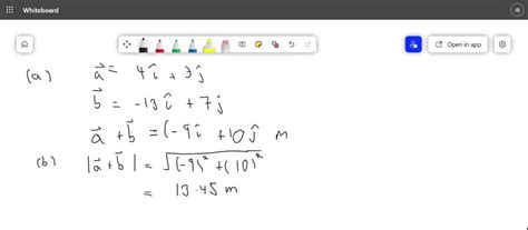 A In Unit Vector Notation What Is The Sum Of A⃗40 M î30 M ĵ