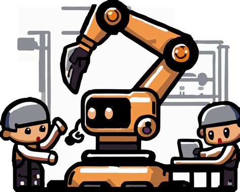 Human Is Working With Robot Png Graphic Clipart Design 23485860 Png