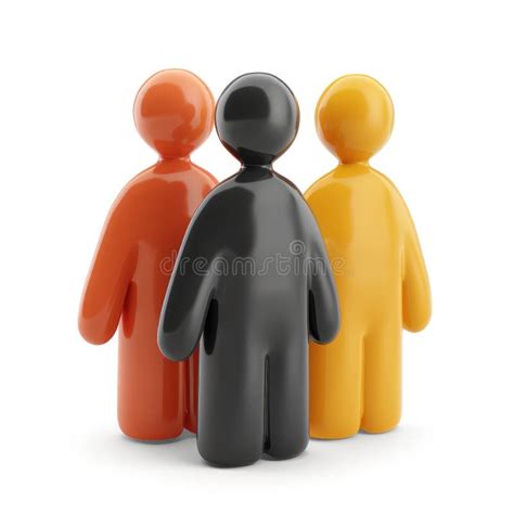 Three Dimensional Figures Teamwork Concept Unity And Collaboration Stock Illustration