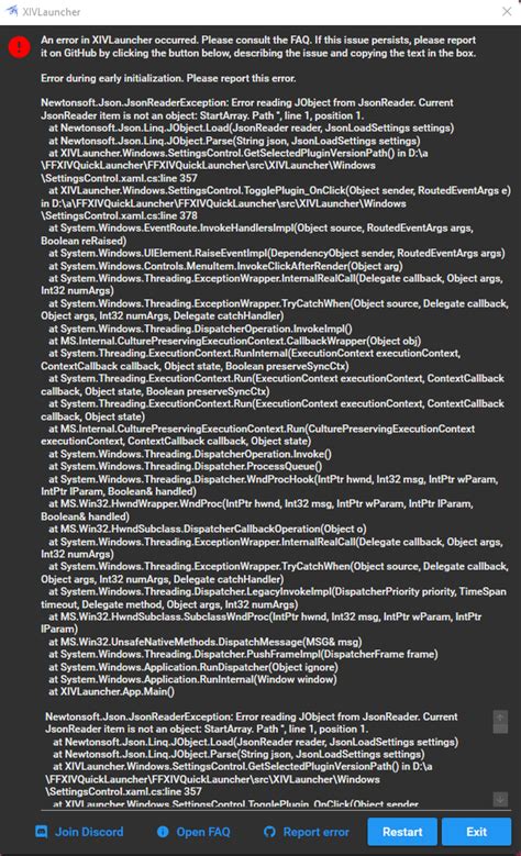 Consistent Error When Deleting Plugin · Issue 1129 · Goatcorpffxivquicklauncher · Github