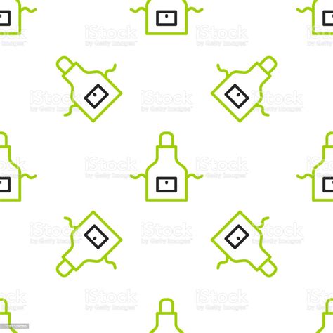 라인 키친 앞치마 아이콘 흰색 배경에 원활한 패턴을 분리 요리사 유니폼 요리 벡터 가정 생활에 대한 스톡 벡터 아트 및 기타 이미지 가정 생활 가정 주방 가정의 방