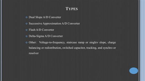 Adc Types Analog To Digital Converter Pptx Digital Audio Computer Software And