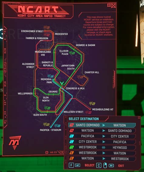 Cyberpunk 2077 Ncart Metro System Guide Update 21