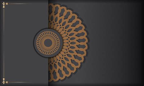 그리스 패턴엽서 디자인 고급스러운 장식품이 있는 회색 배너와 텍스트 및 로고를 위한 장소 0명에 대한 스톡 벡터 아트 및 기타 이미지 0명 골동품 꽃 식물 Istock