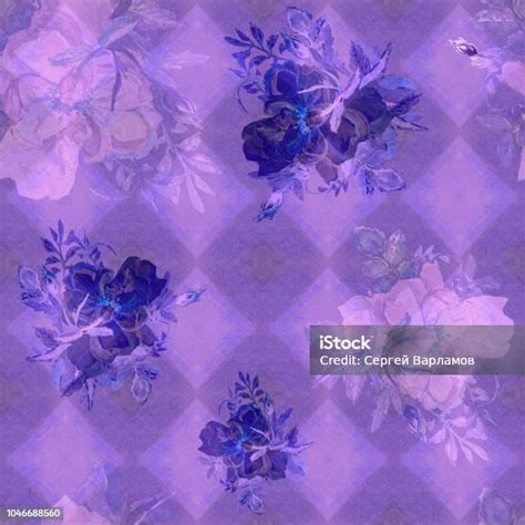 작곡의 수채화 장미입니다 블루 라일락 보라색과 분홍색의 부드러운 색조의 배경에서 완벽 한 패턴입니다 0명에 대한 스톡 벡터 아트 및 기타 이미지 Istock