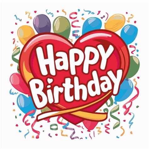 생일 축하 타이포그래피 프리미엄 벡터