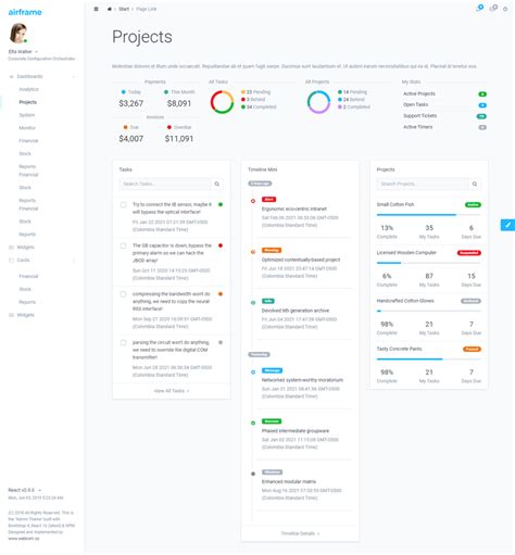 Open Source High Quality Dashboard Bootstrap React Bypeople