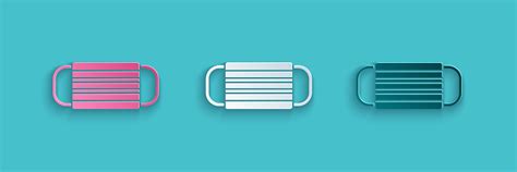 종이 잘라 의료 보호 마스크 아이콘은 파란색 배경에 격리 종이 아트 스타일 벡터 일러스트레이션 0명에 대한 스톡 벡터 아트 및 기타 이미지 Istock