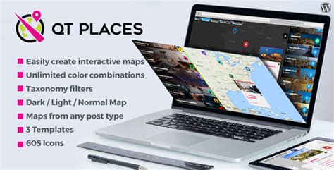QT Places Interactive Responsive Google Maps Wordpress Plugin