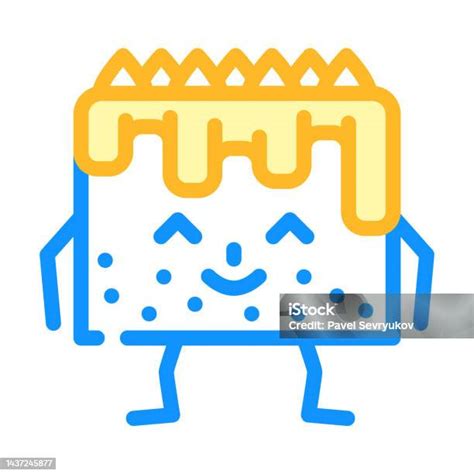 케이크 디저트 캐릭터 색상 아이콘 벡터 일러스트 레이 션 귀여운에 대한 스톡 벡터 아트 및 기타 이미지 귀여운 낙서 드로잉 딸기 Istock