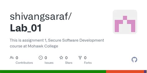 Github Shivangsaraf Lab This Is Assignment Secure Software Development Course At Mohawk