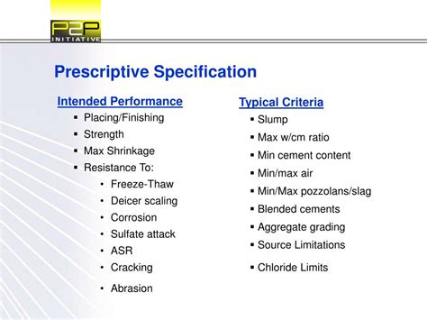 Performance Specification Vs Prescriptive Specification At Dustin Richards Blog