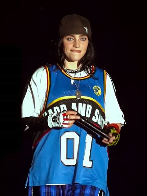 Billie Eilish Manchester Hit Me Hard And Soft Tour Blue Jersey