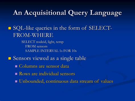 Ppt The Design Of An Acquisitional Query Processor For Sensor Networks Powerpoint Presentation