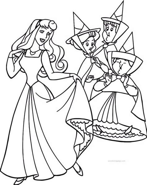 잠자는 숲 속의 공주 Aurora 오로라공주 색칠공부 컬러링 도안 Sleeping Beauty Coloring Pages Cartoon Coloring Pages
