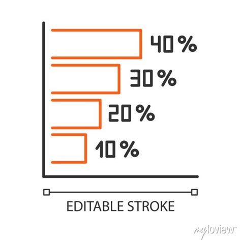 Horizontal Histogram Linear Icon Rising Interest Rate Chart Posters For The Wall • Posters