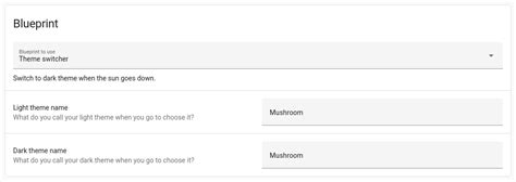 Add Ability To Choose Light Or Dark Mode In Automation · Issue 27 · Piitayalovelace Mushroom