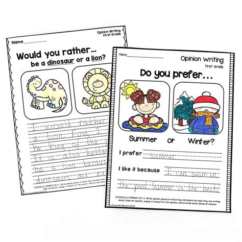 Writing Worksheet First Grade