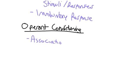 Solved How Do You Compare And Contrast Classical Conditioning And Operant Conditioning