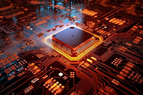 Microchip Tech Computer It Motherboard Stock Illustration Illustration Of Engineering Tech