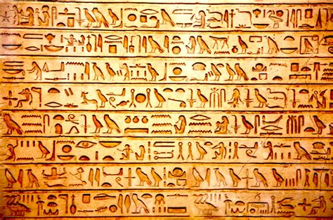 Hierogplyphs Alphabet Ancient Egyptian Pictorial Language Hieroglyphics