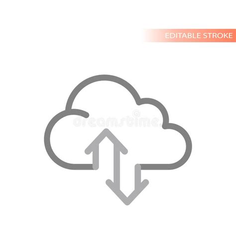 Cloud And Arrow Up And Down Black Vector Icon Stock Vector Illustration Of Black Business