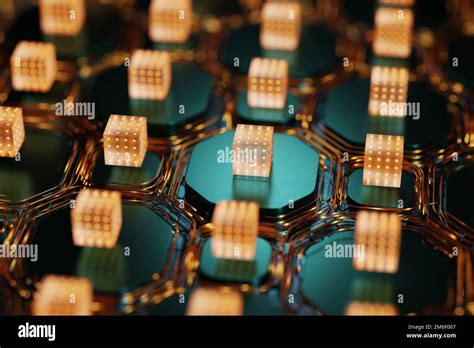 Data Center Concept Blockchain Technology The Concept Of A Quantum