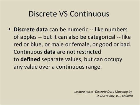 Discrete Data Mapping