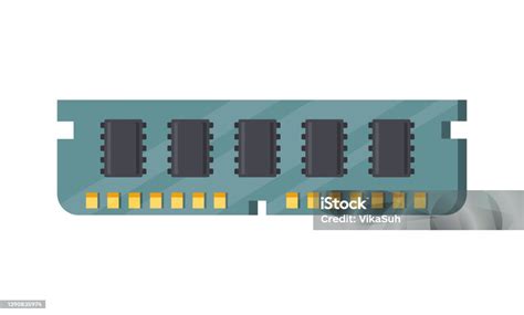 Computer Random Access Memory Isometric Icon Vector Illustration Pc Ram Access Hardware
