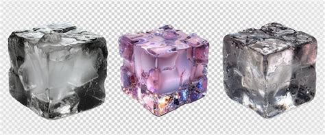 Ледяной кубик изолирован на прозрачном фоне ледяный кубик Png генеративный Ai Премиум Psd Файл