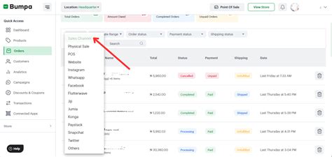 How To Filter Orders Bumpa Support