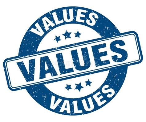 Values Stamp Values Label Round Grunge Sign Stock Vector