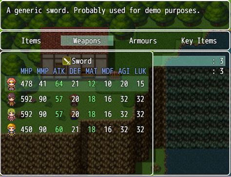 integrated equip menu rpg maker forums