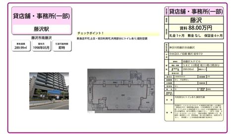 藤沢市南藤沢 藤沢駅 南藤沢AFビルの賃貸オフィス貸店舗 物件詳細貸事務所 biz 57682