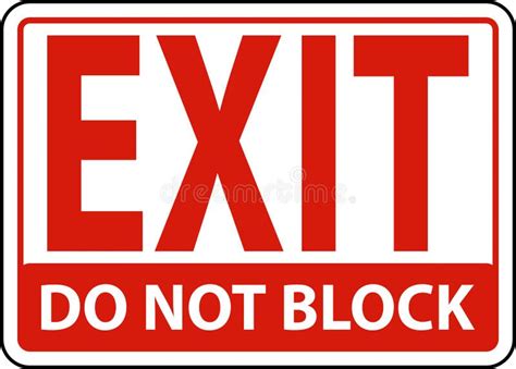 Fire Exit Do Not Block Stock Illustrations 152 Fire Exit Do Not Block Stock Illustrations