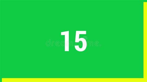 30 Seconds Timer Animation With Elapsed Yellow Square Effect As A Frame In Green Screen