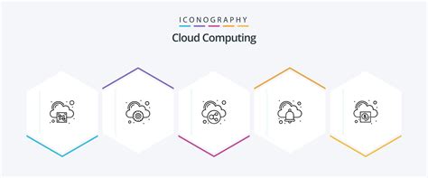 Cloud Computing 25 Line Icon Pack Including Cloud Activity Alarm