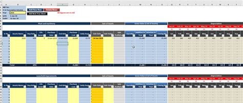 Depreciation And Fixed Assets Template In Excel Eloquens