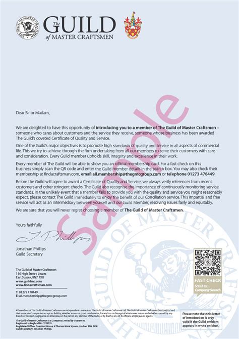 Recognition The Guild Of Master Craftsmen