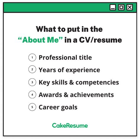 How To Write About Me Section In Resume Resume Examples And Tips Cake