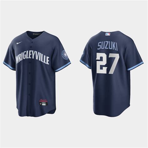 Chicago Cubs Seiya Suzuki City Connect Jersey Navy Orscalina Store