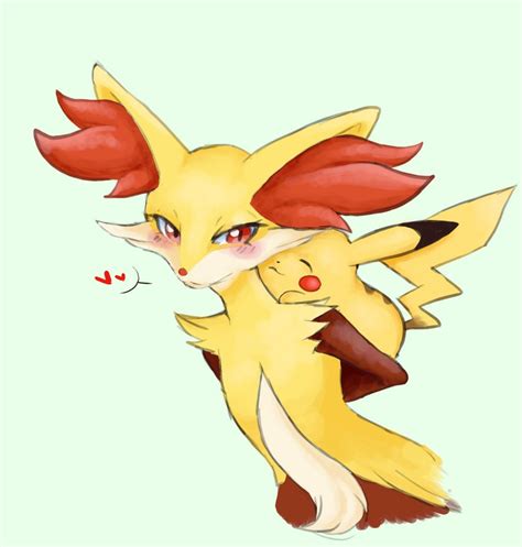 Pikachu And Delphox Pokemon Drawn By Lavenderaraliya Danbooru