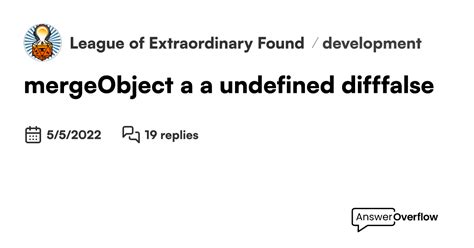 `mergeobject A A Undefined Difffalse ` League Of Extraordinary Foundryvtt