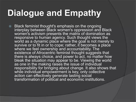 Black Feminist Thought In The Matrix Of Domination Ppt