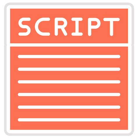 Premium Vector Script Vector Icon Design Illustration