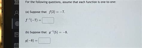 Solved For The Following Questions Assume That Each